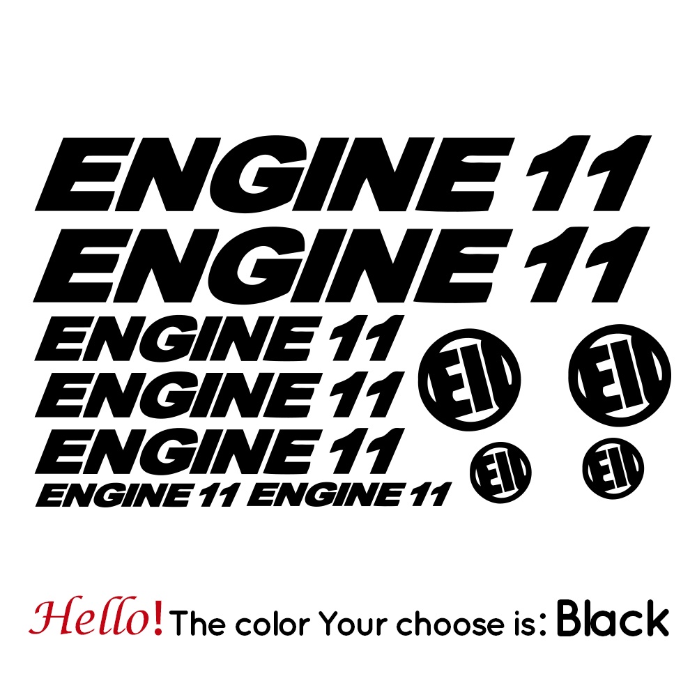 Engine 11 Bike Stickers Vinyl Decal Frame Cycle Bicycle Road Set ...
