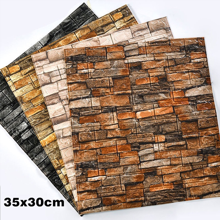 Sell DIY Self Adhesive 3D Brick Wall Sticker Wallpaper PE Foam ...