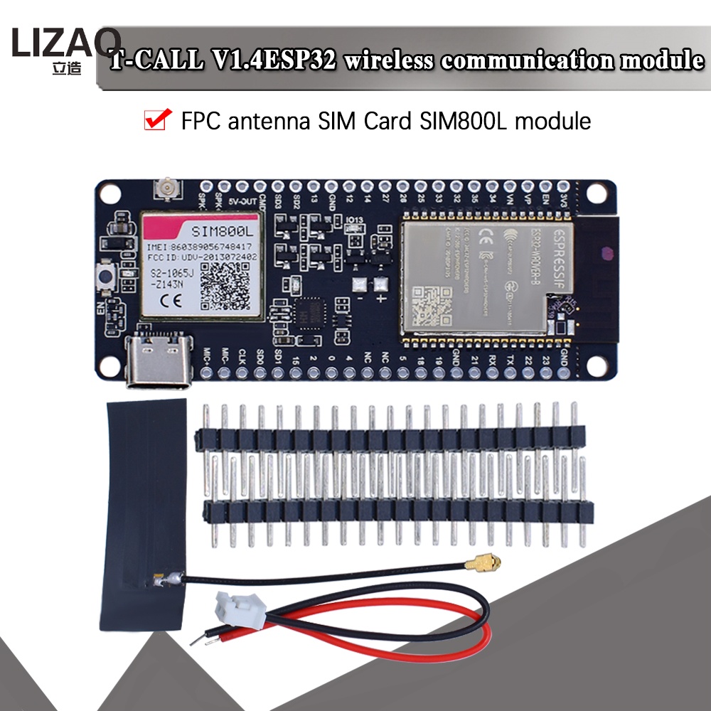 TTGO TTGO T-Call V1.4 ESP32 Wireless Module SIM Antenna SIM Card SIM800L Module And GSM/GPRS ...