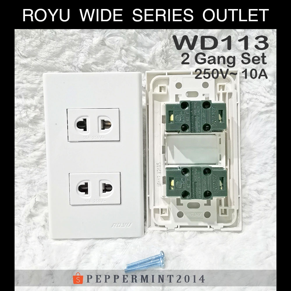 Royu Wide Series Universal Outlet Set 1 2 3 gang WD111 WD113 WD115 ...