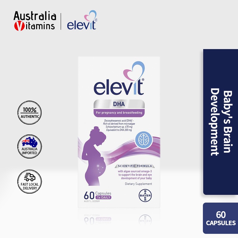 Elevit DHA For Pregnancy and Breastfeeding 60 Capsules | Shopee Philippines