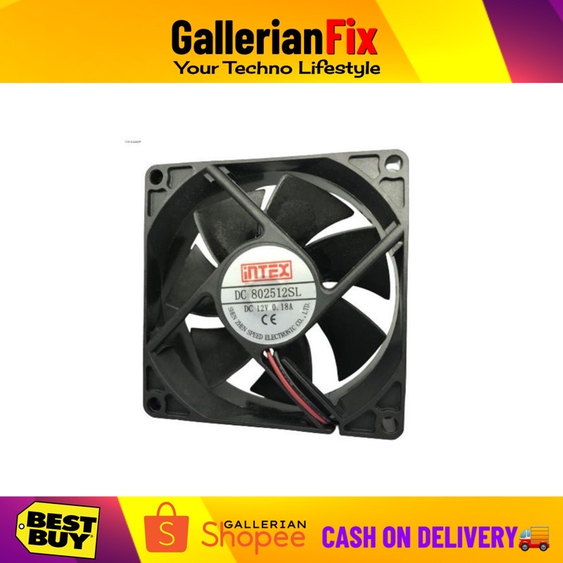 INTEX FAN 12V 80mm, PC Computer Case Cooling Fan Blower/ CPU Fan ...