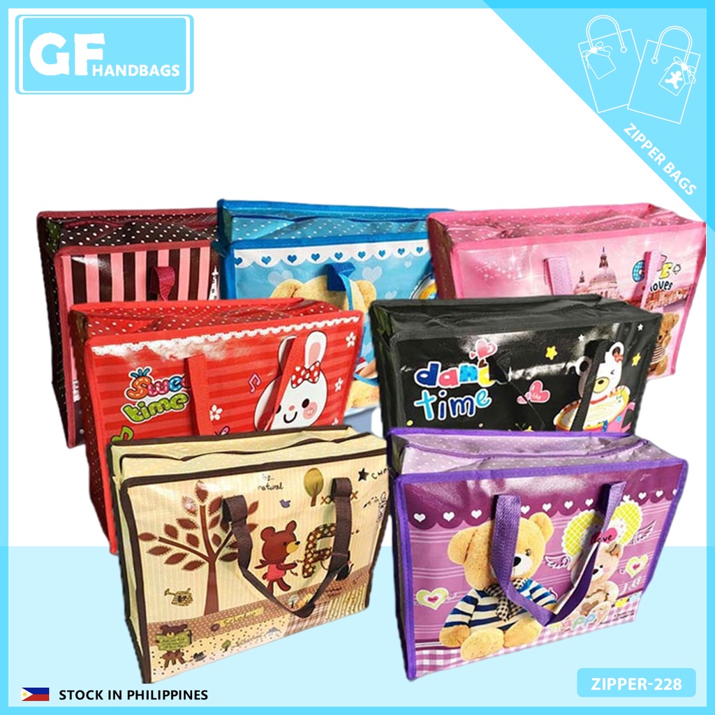 1pc Foldable Sako Bag Storage Zipper Shopping Bag Organizer Sorting Bag ...