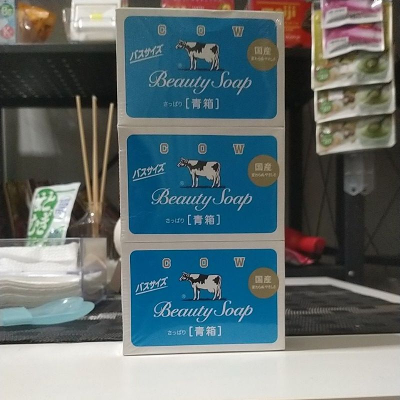 Cow Beauty Soap Blue (130g x 3 Soaps) | Shopee Philippines