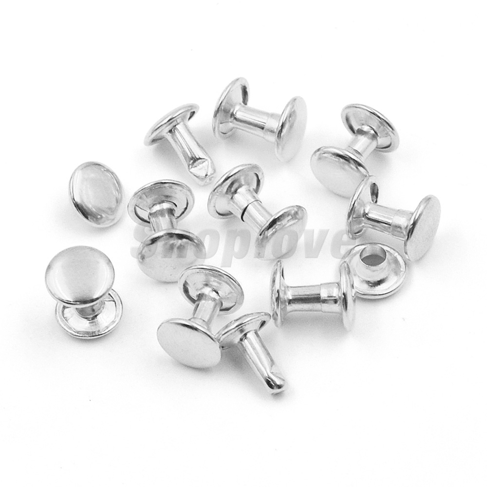 100sets 5mm, 6mm, 7mm, 8mm, 9mm, 10mm, 12mm Metal Double Cap Rivets ...