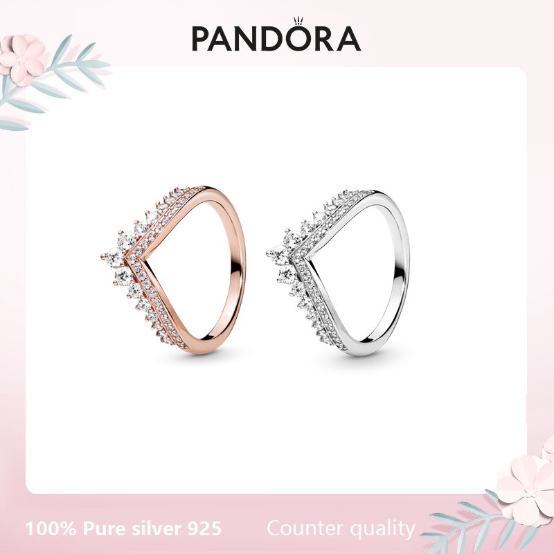 Original 925 Silver Princess Wishbone Ring | Shopee Philippines