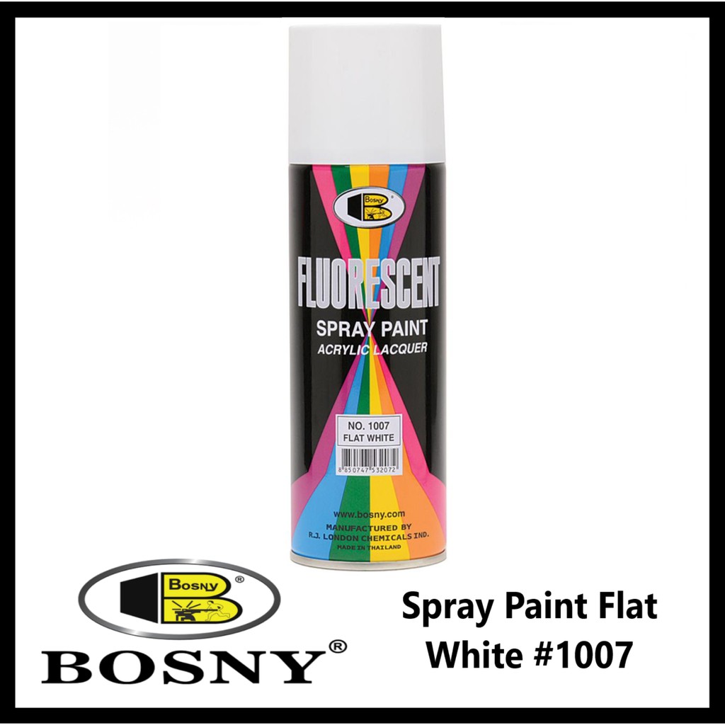 Bosny Spray Paint Flat White No, 1007 400 ml | Shopee Philippines