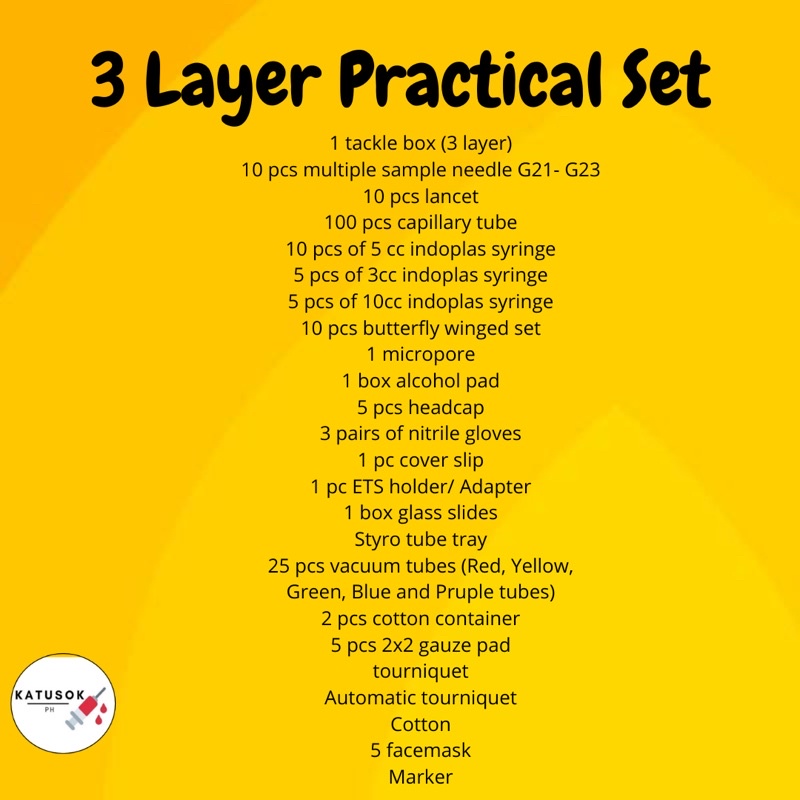 3 Layer Complete Phlebotomy Kit for Medtech/ Affordable Phlebotomy Kit ...