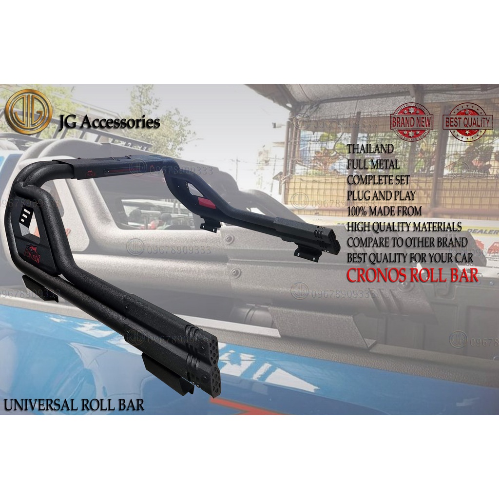 UNIVERSAL PANTHER ROLL BAR FOR PICK UP [ CRONOS ] FULL ROLLBAR POWDER ...