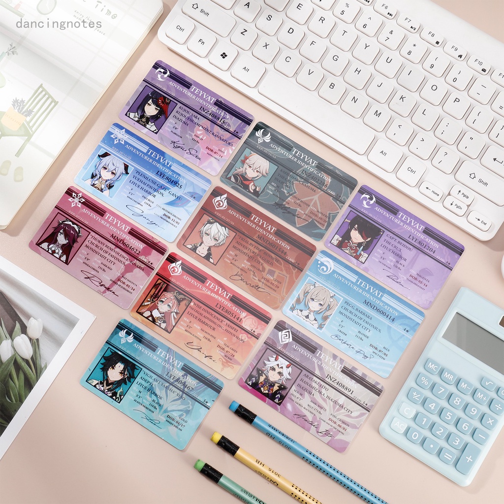 DN Genshin Impact Anime Id Pvc Cards Photocard Figure Cosplay ...