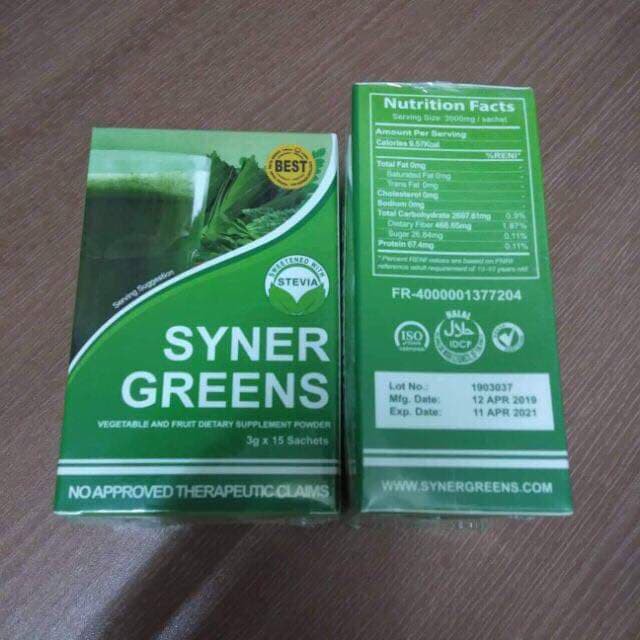 SYNERGREENS (3g x 15 Sachets) | Shopee Philippines