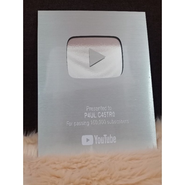 Acrylic YouTube Play Button Display with Personalized Name (WATERPROOF ...