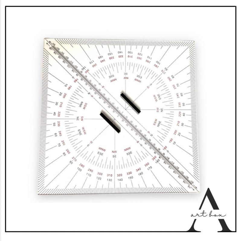 ARTBOX Nautical Protractor Triangle hypotenuse divided in MM | Shopee ...