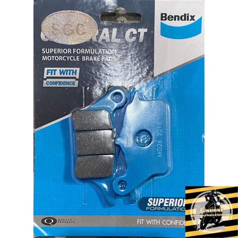 Bendix Brake Pad MD26 for Honda Wave 110, Dash, Xrm Trinity front ...