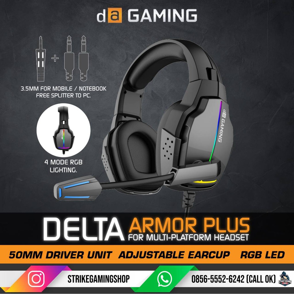 Digital Alliance Armor Plus Multi-platform Rgb Gaming Headset | Shopee ...