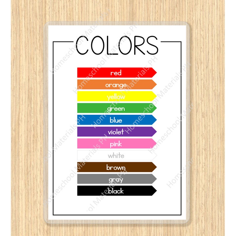 Simple COLORS Poster - Laminated Posters - A4 Size | Shopee Philippines