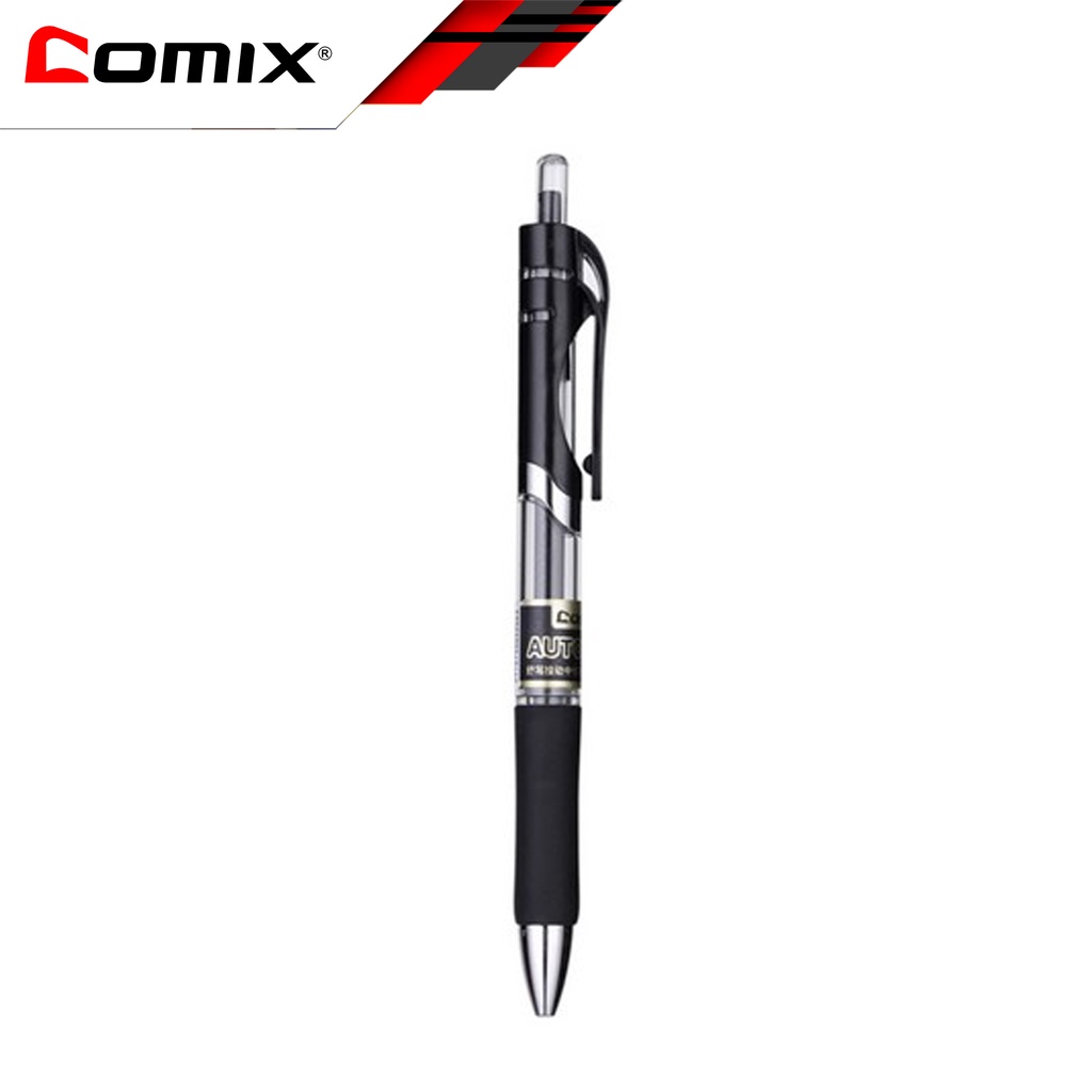 Comix Retractable Rubber Grip Gel-ink Pen 0.5mm, 1's | Shopee Philippines
