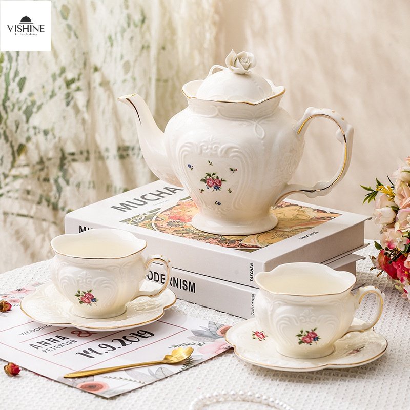 British Ceramic Tea Coffee Pot Set Tea Coffee Cup And Saucer Hand ...