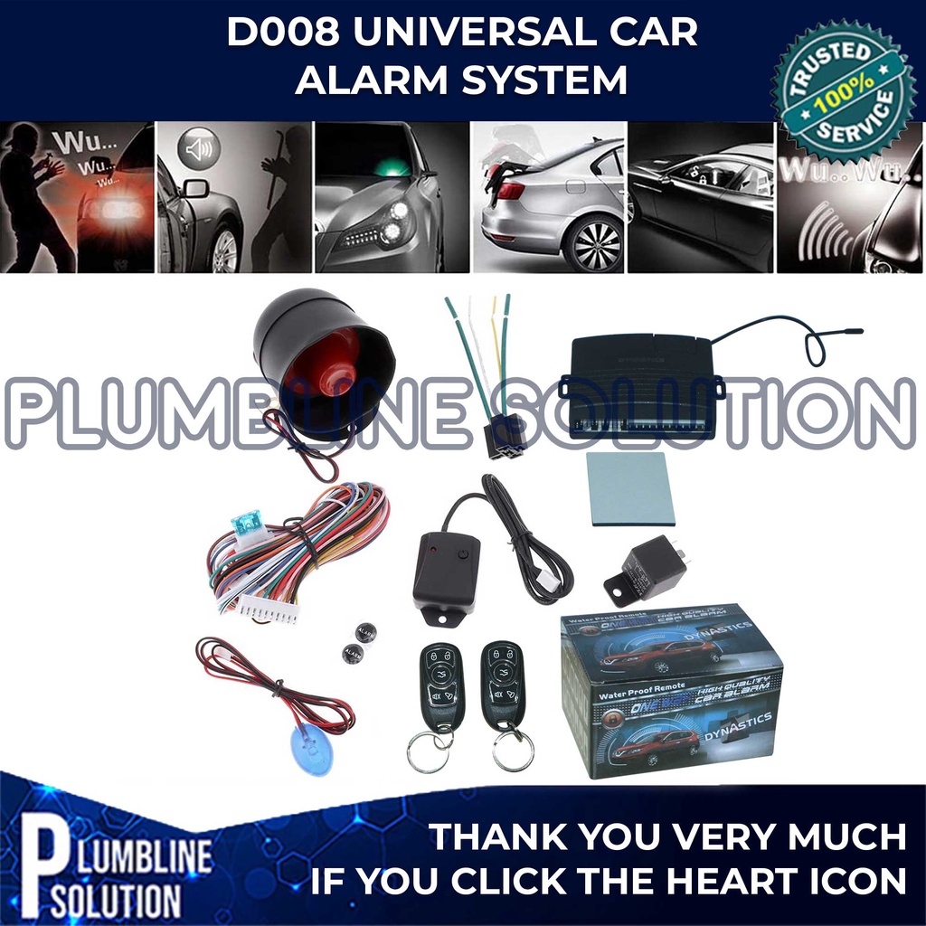 Universal Car Alarm System Dynastics Water Proof Car Accessories Locks ...