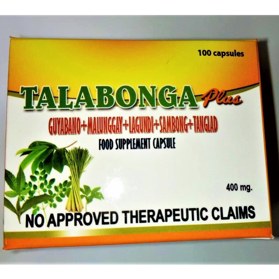 Talabonga Plus Food Supplement Guyabano + Malunggay + Lagundi + Sambong ...