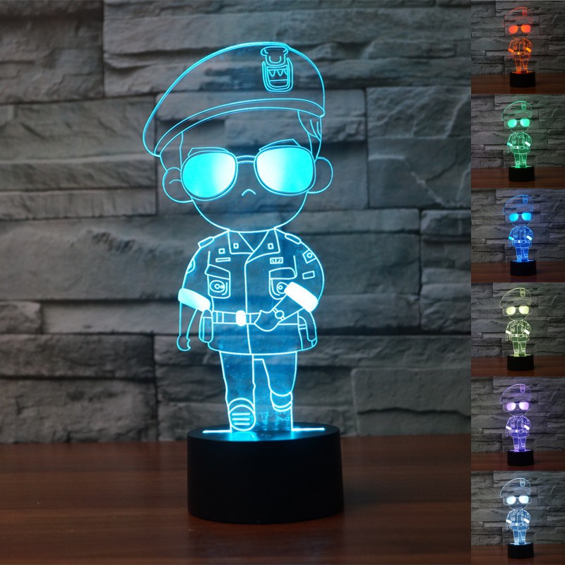 Song Joong Ki 3D Night Light 7 Colors Descendants of the Sun USB LED ...