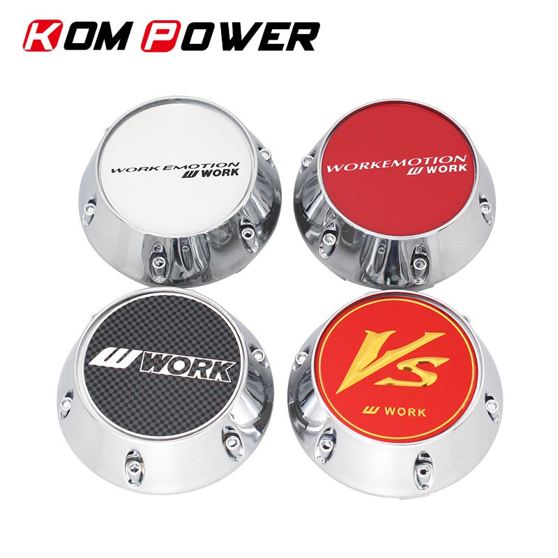 4pcs 68/62mm clip work wheel caps for rims car racing work emotion logo ...