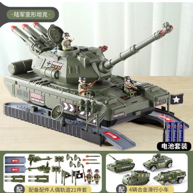 Children's toy car capable of accommodating large tank deformation ...