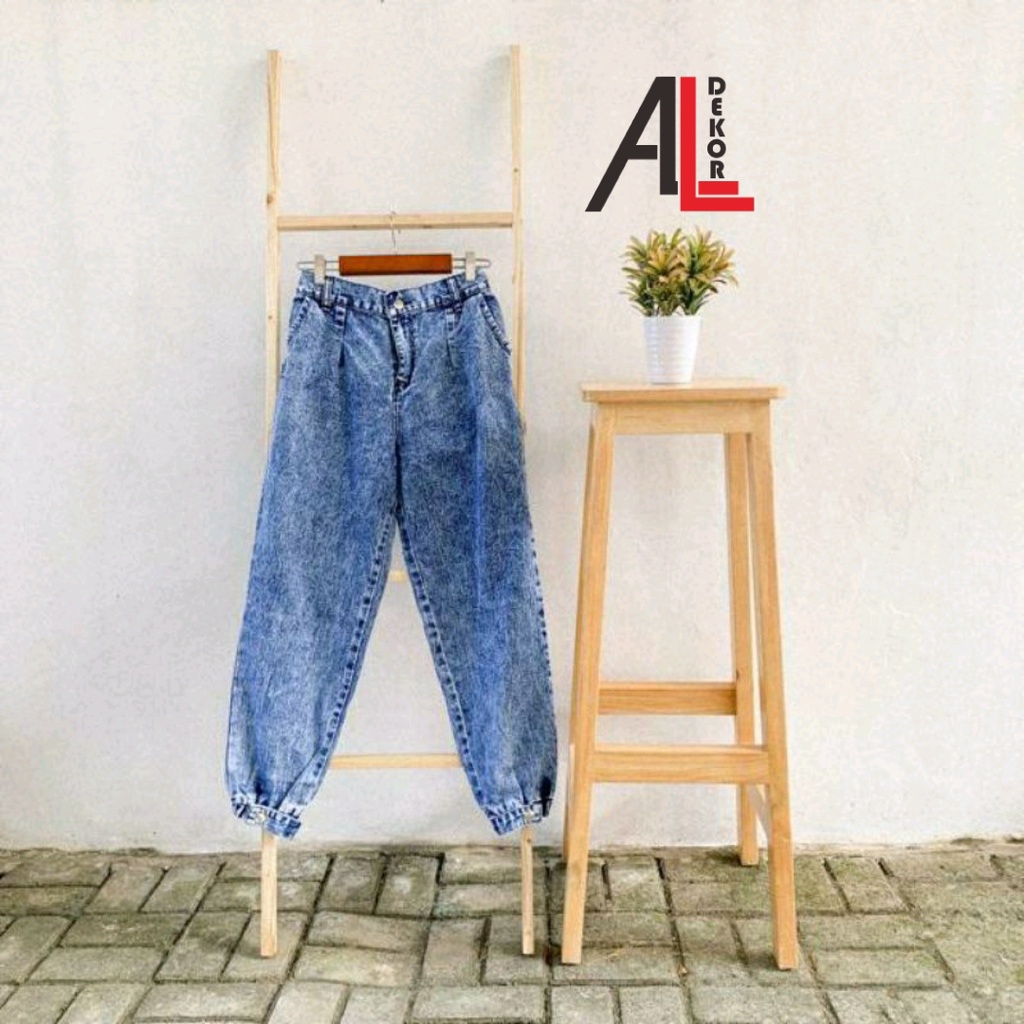 KAYU Ladder hanger Wooden Stairs Decoration Rack Hijab Rack Prayer Rug ...