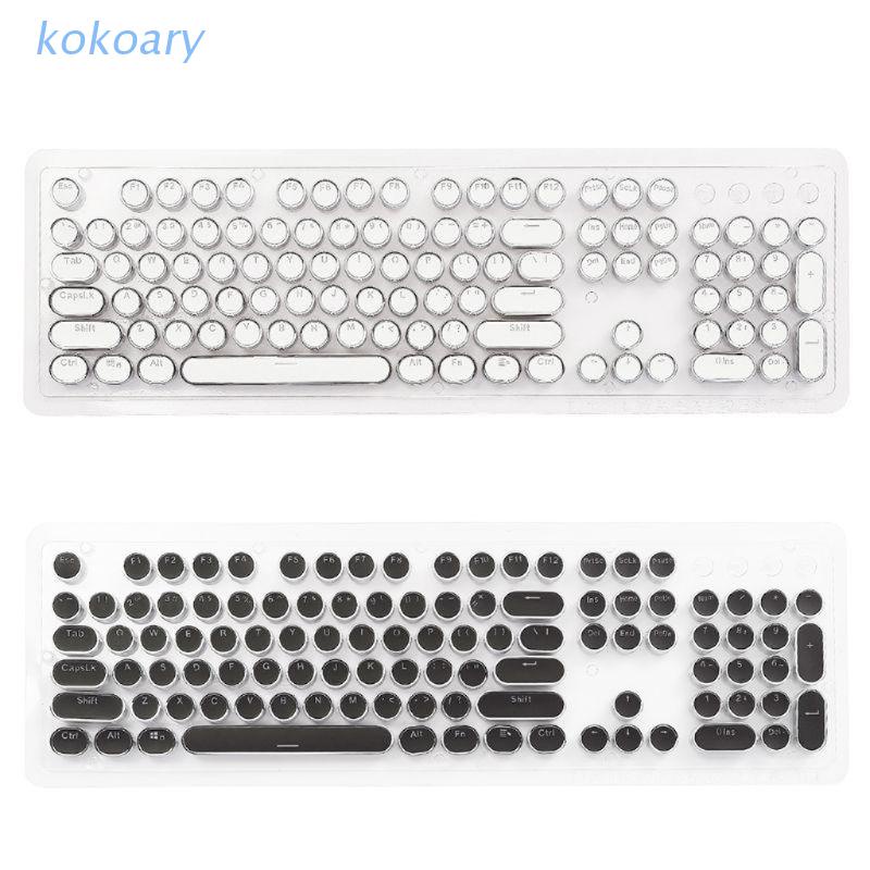 KOK 104 Keys Retro Round Keycaps Double Shot DIY Steam Punk Steampunk ...