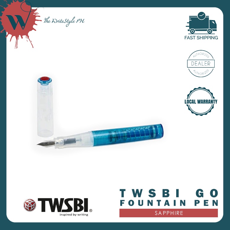 TWSBI GO Fountain Pen (Clear/Smoke/Sapphire) | Shopee Philippines