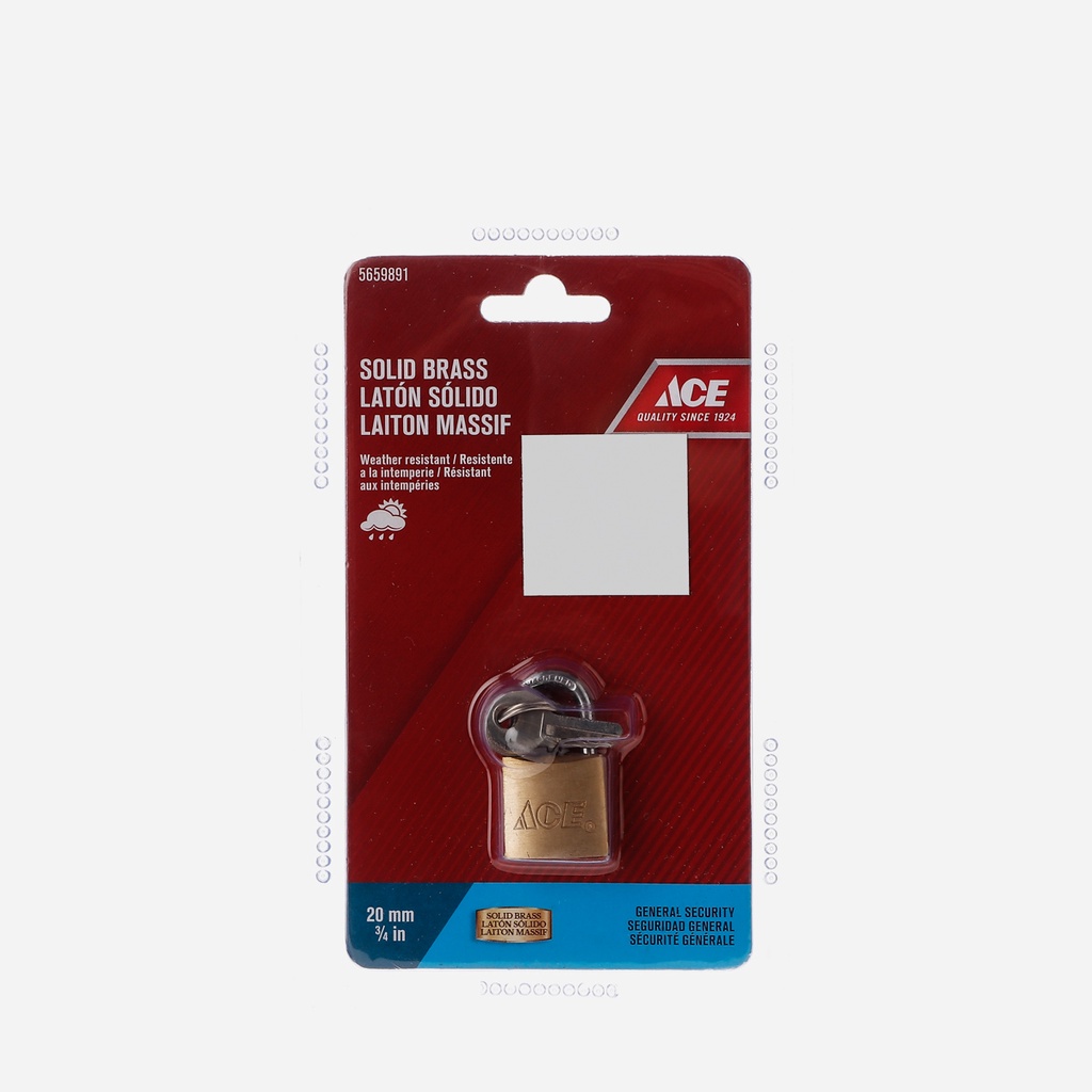 Ace Solid Brass Padlock 20mm. | Shopee Philippines