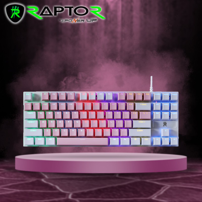 Gaming Keyboard Mecha Hotswap Outemu Red Switch TKL RGB Raptor KM870 ...