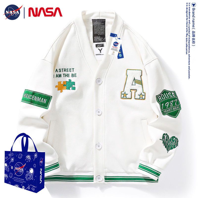 nasa Co-Branded Couple Wear Baseball Uniform Jacket Men Loose ...