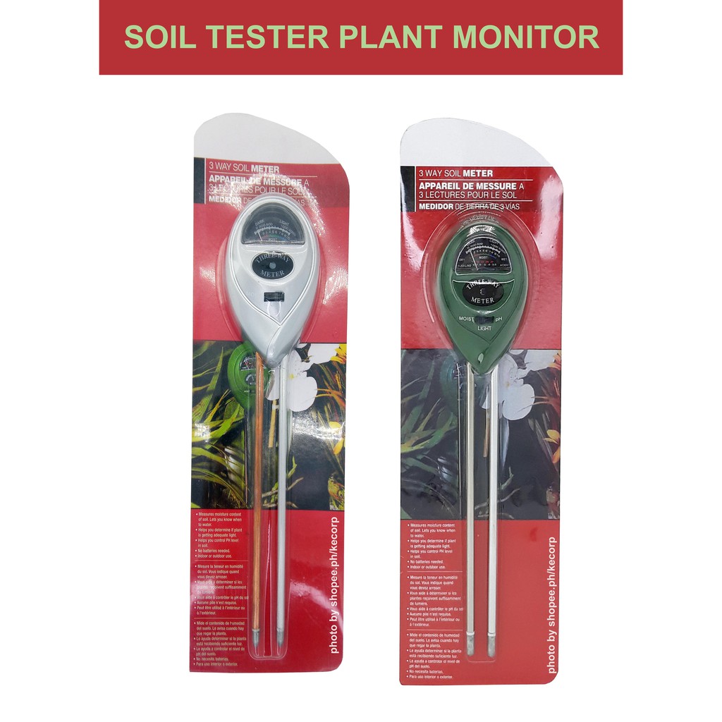 Soil Tester Plant Monitor 3 in 1 (Moisture, Sunlight Intensity, PH ...