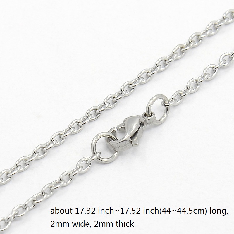 Benecreat 1PC 304 Stainless Steel Cable Chains Necklace Makings with Lobster Claw Clasps rose ...