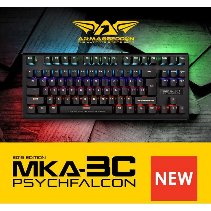 Armaggeddon MKA-3C PsychFalcon Blue Switch Mechanical Gaming Keyboard ...