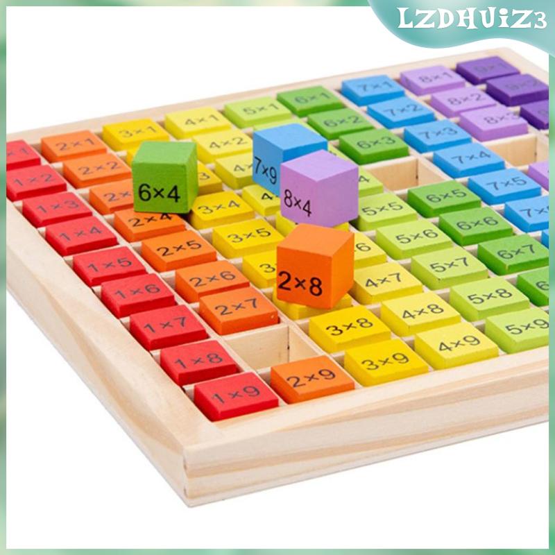 [ Wooden Multiplication & Math Table Board Game, Preschool Learning ...