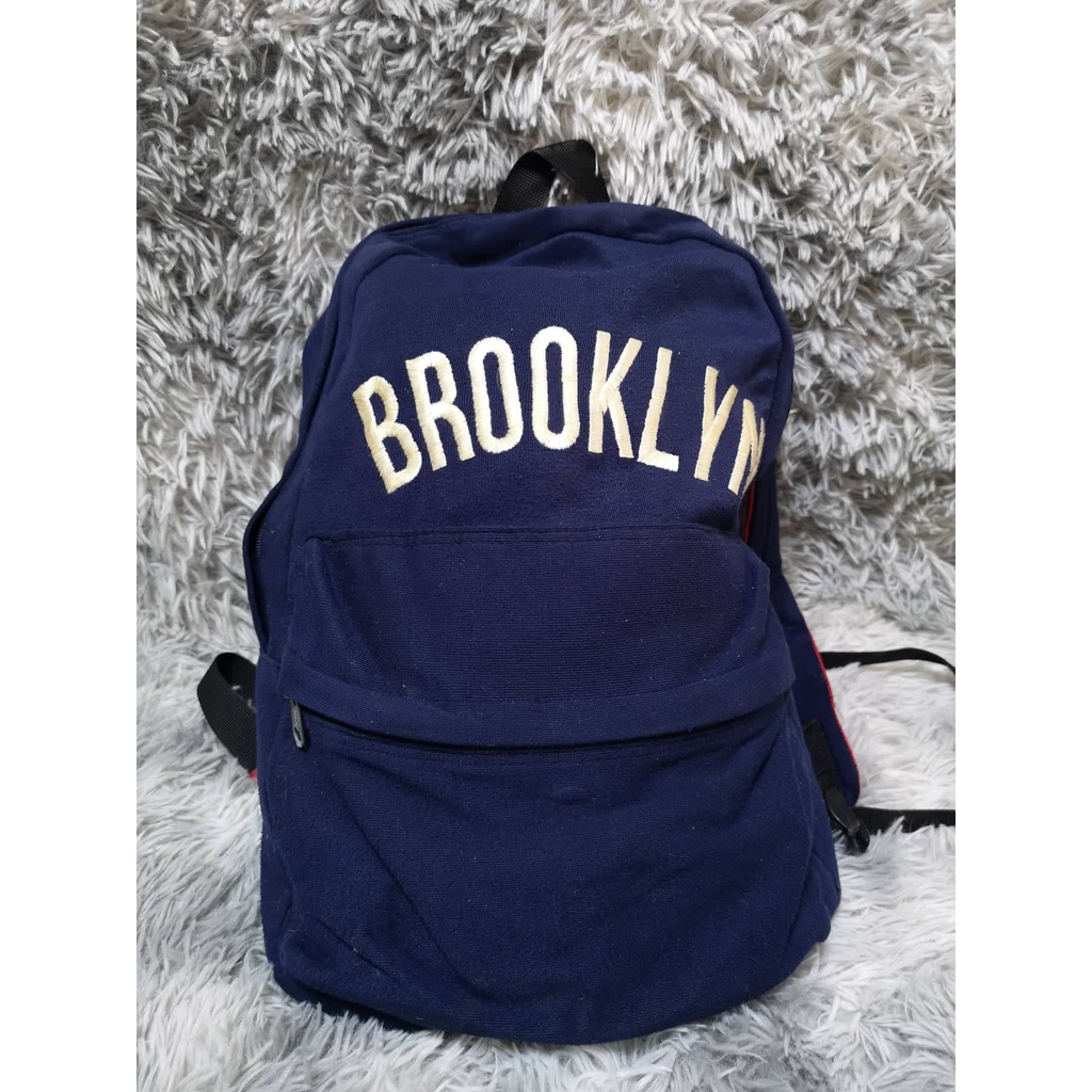Brooklyn navy blue backpack | Shopee Philippines