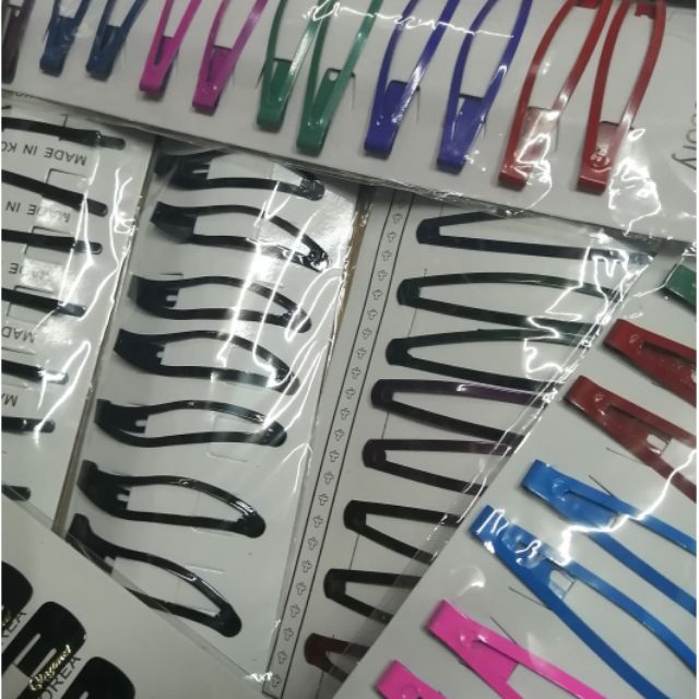 #27 1pad Hair Clip 10pcs BLACK and COLORED EACH PAD Hairclip clips ...