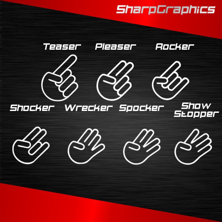 JDM Hand Sign Sticker Decal | Shopee Philippines