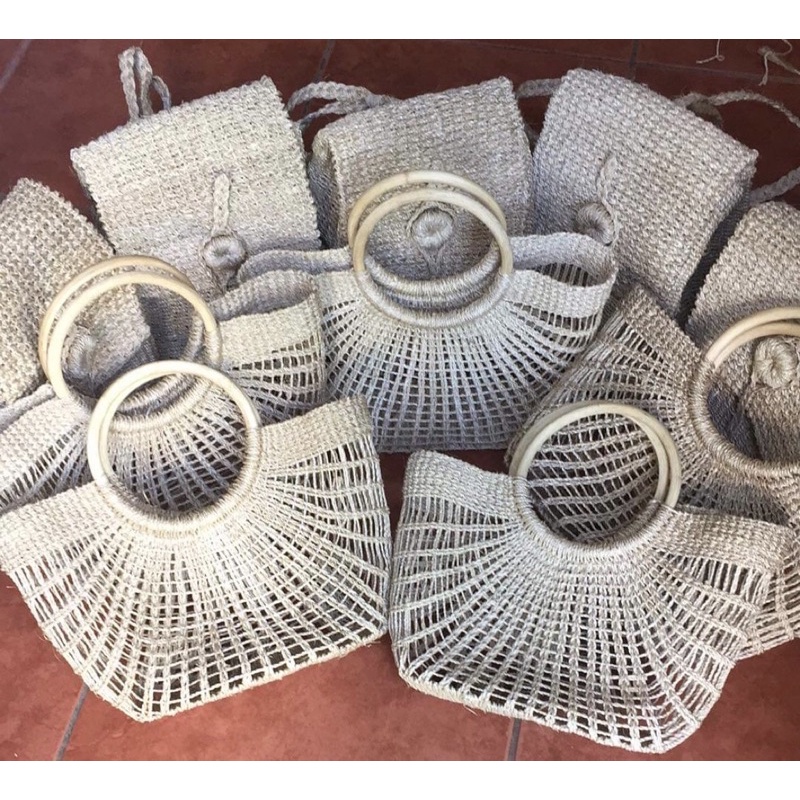 Abaca Handbag with Rattan Handle | Shopee Philippines