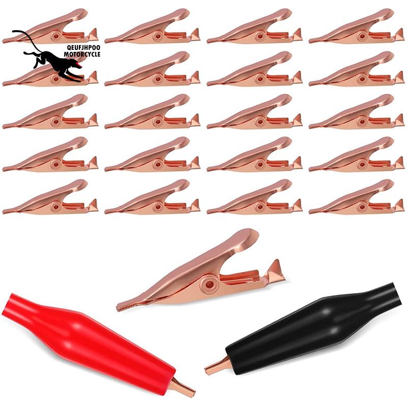 20 Mini Toothless Alligator Test Clips,Solid Copper Clips Electrical ...