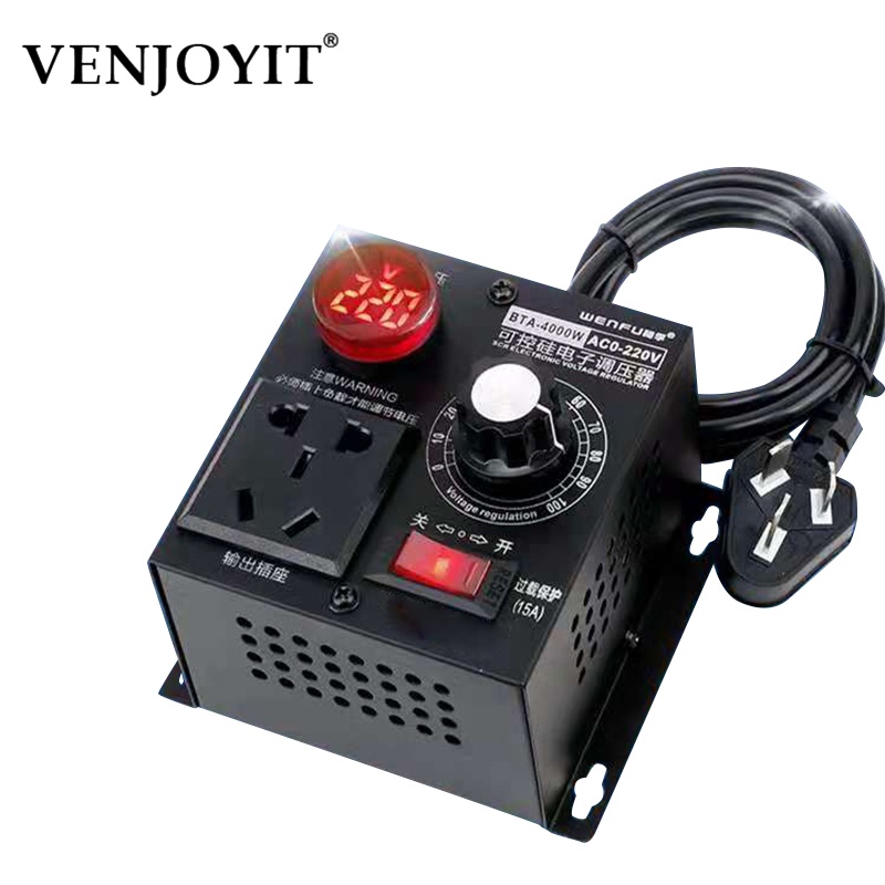 AC 0-220V 4000W Single-Phase Motor Speed Governor Voltage Regulator Fan ...