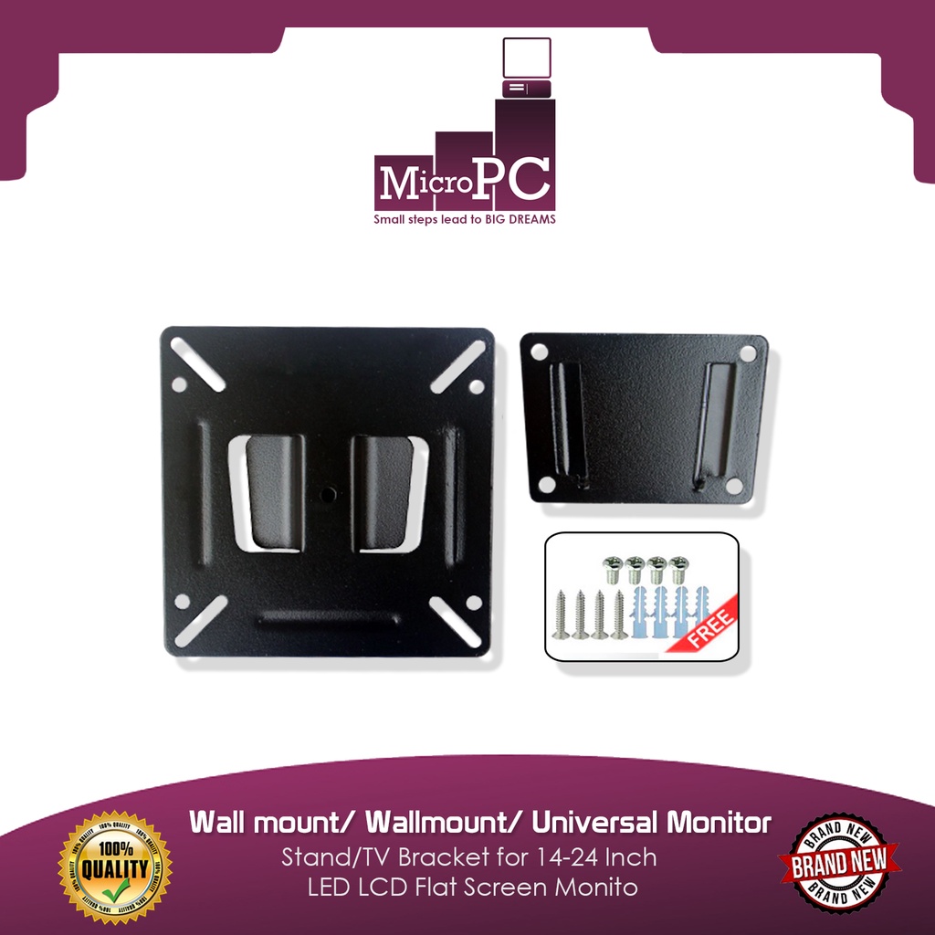 Wall mount/ Wallmount/ Universal Monitor Stand/TV Bracket for 14-24 ...