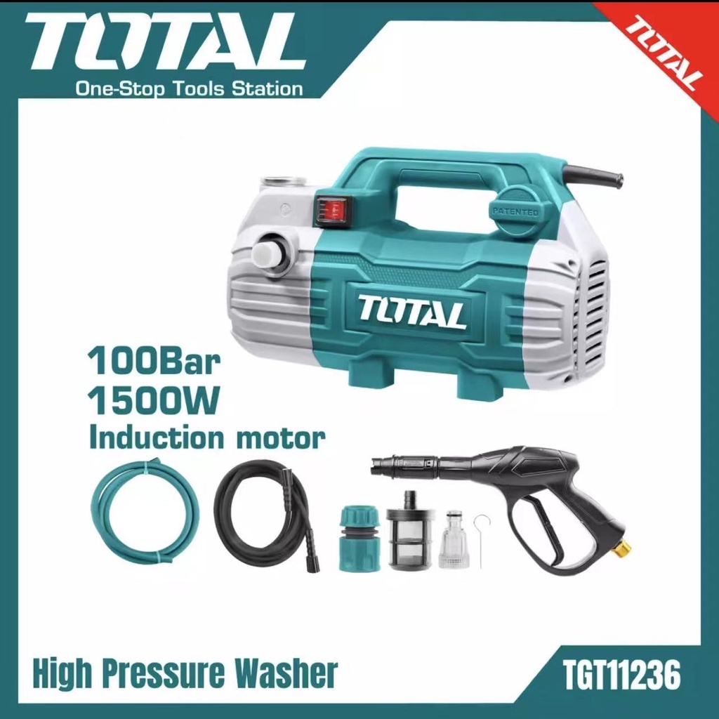 TOTAL Tools High Pressure Washer 1500W (INDUCTION) TGT11236-5 | Shopee ...