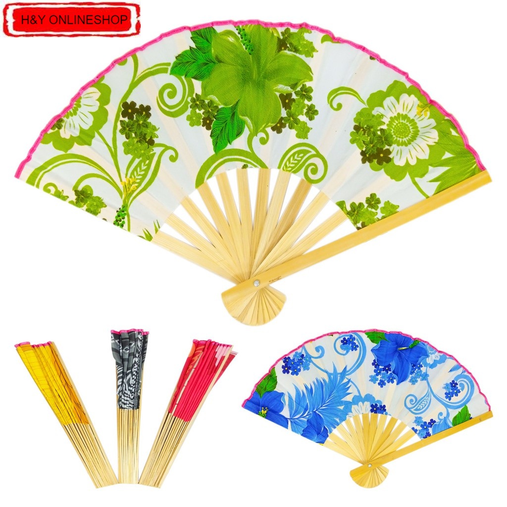 Wooden Folding Fan HandheldSummer Abanico Abaniko Pamaypay | Shopee ...