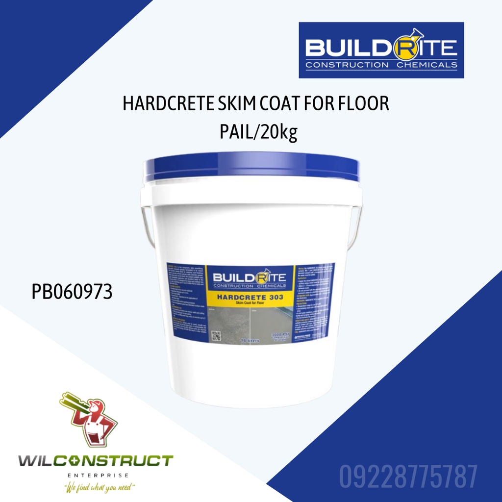 BUILDRITE HARDCRETE 303 SKIM COAT FOR FLOOR PAIL(20KGS) | Shopee ...