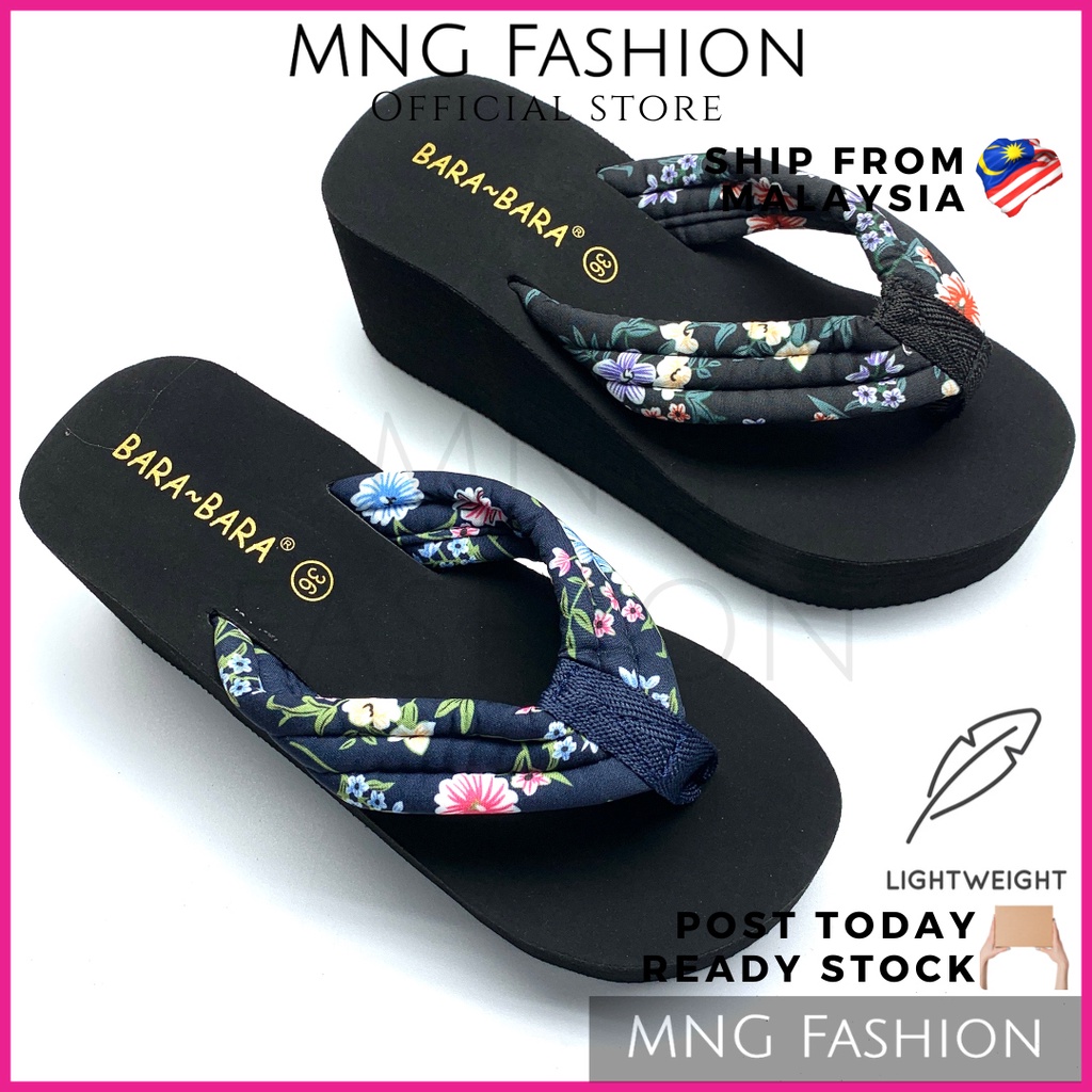 MNG - Sandal Platform Perempuan Corak Batik Women's Batik Design ...