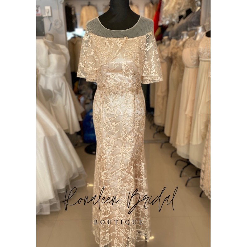 Mother of the Bride Gown (Full Lace) | Shopee Philippines
