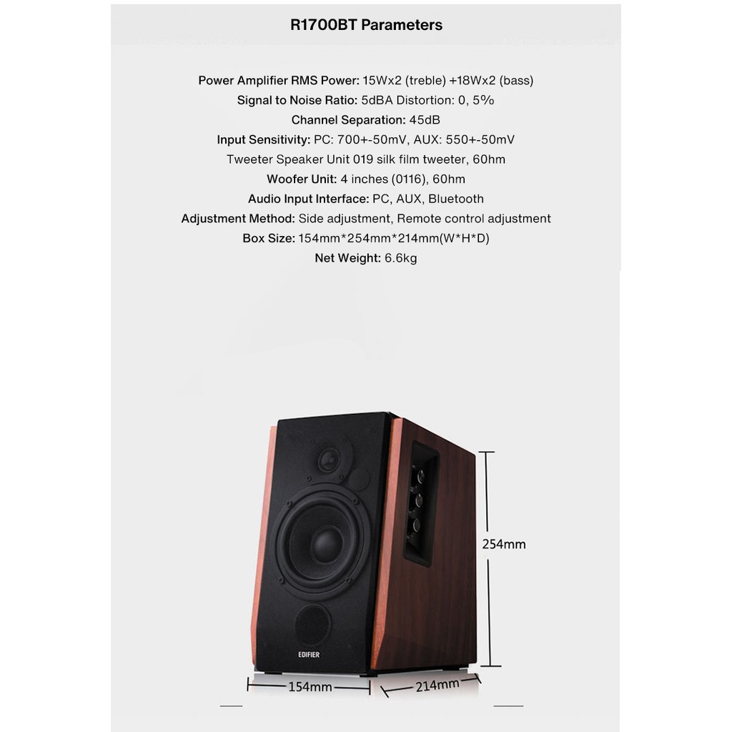 Funhouse Edifier R1700BT Wireless Bluetooth Speaker Multimedia 2.0 ...